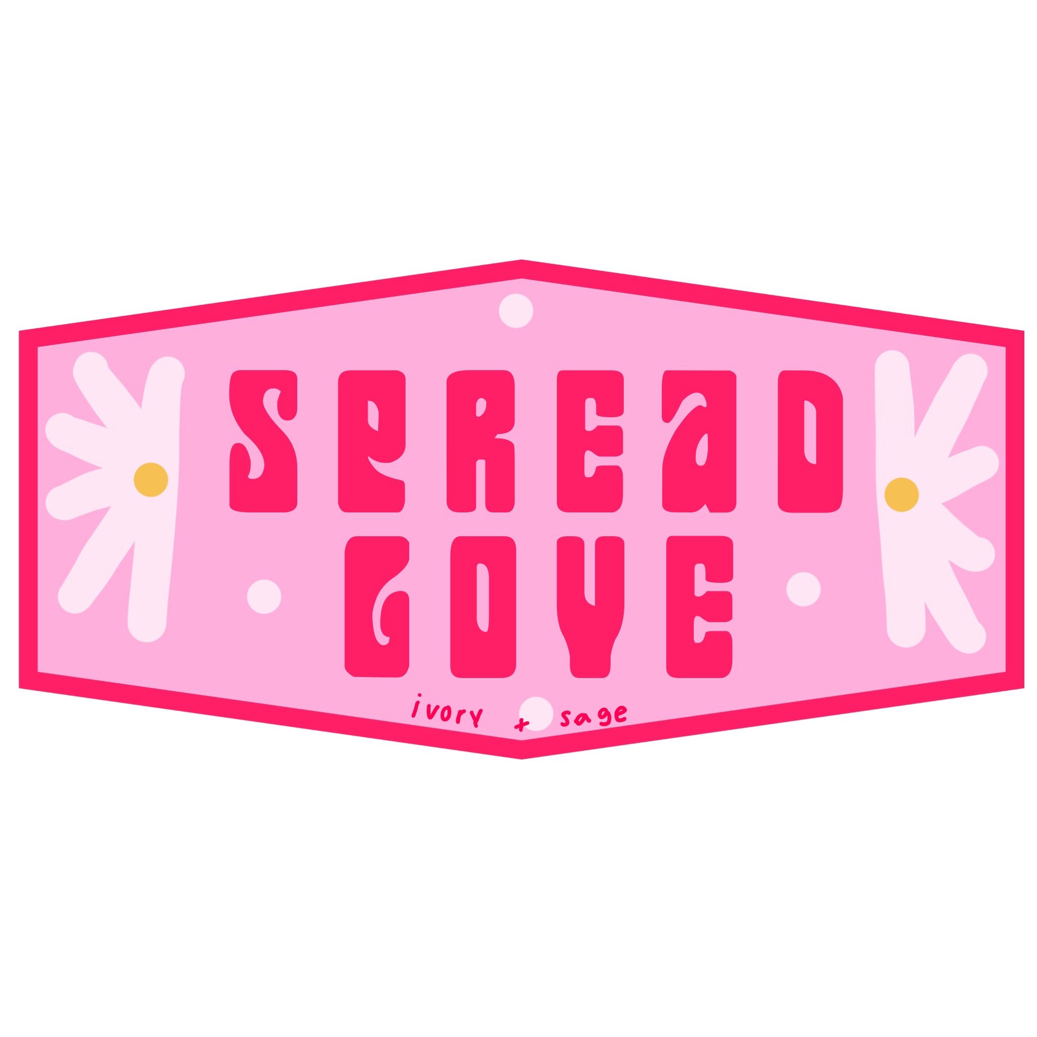Spread Love sticker – Ivory & Sage